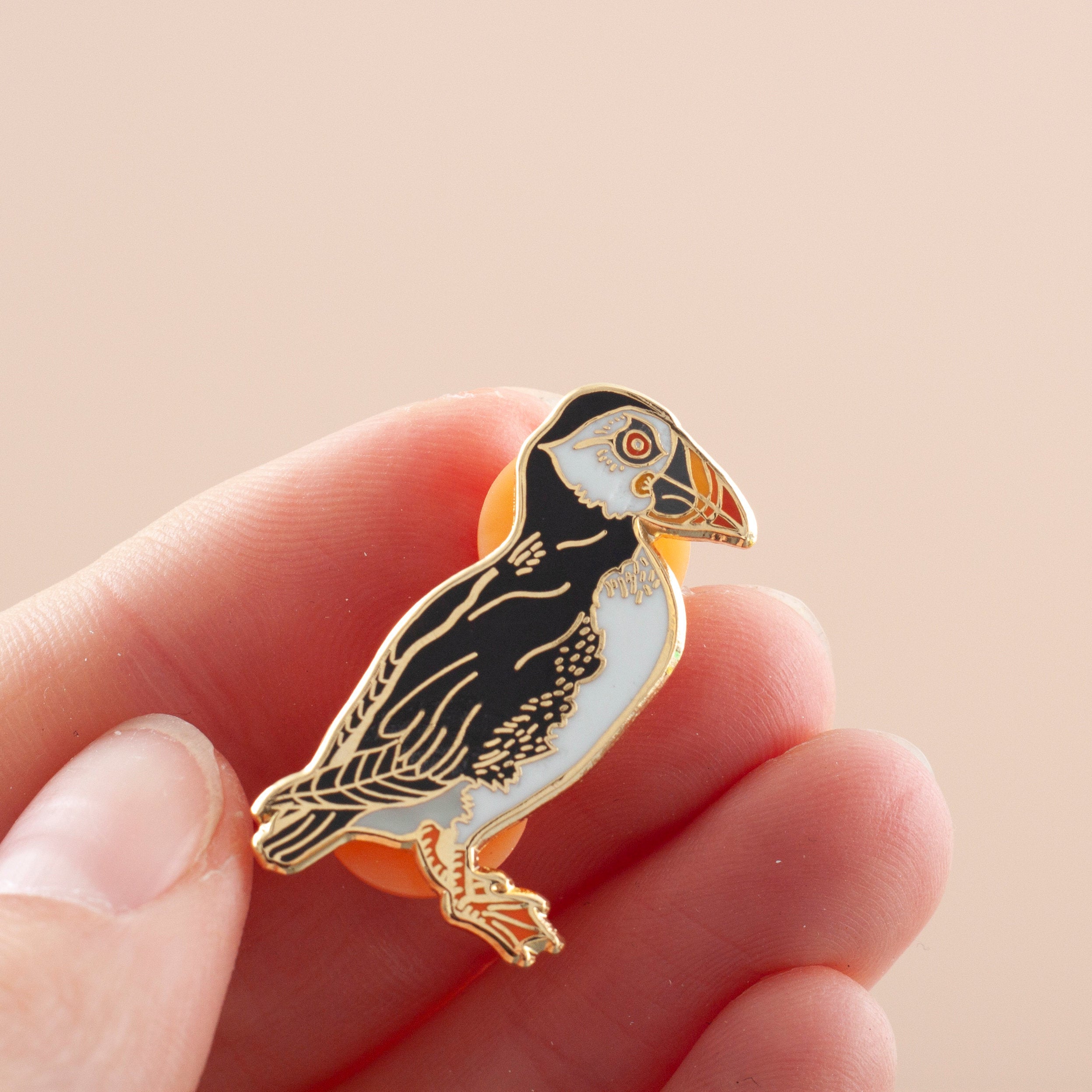 Puffin Hard Enamel Pin Badge – Little Paisley Designs