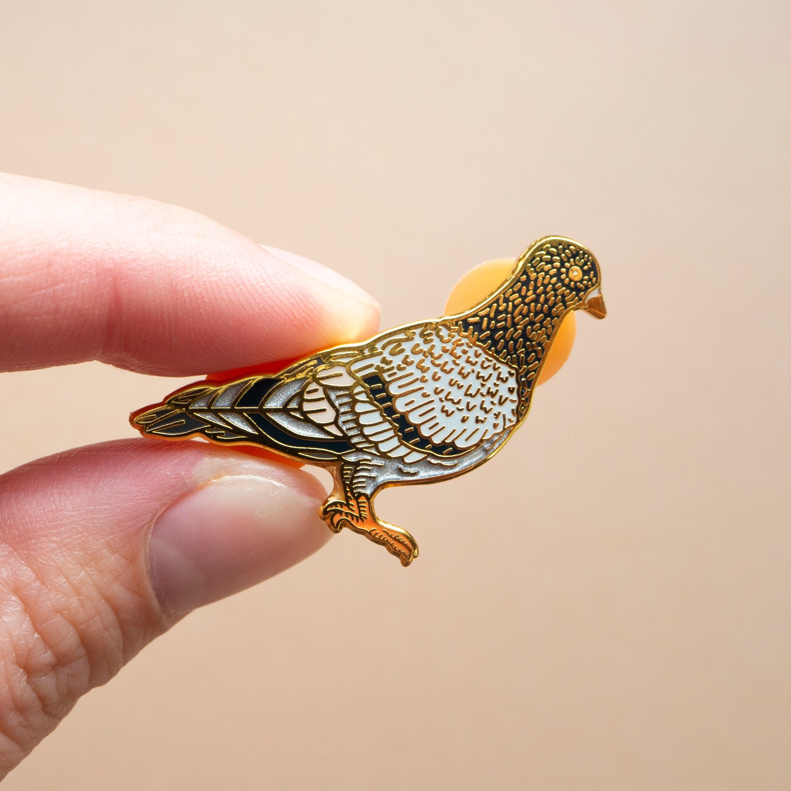 Pigeon Enamel Pin Badge – Little Paisley Designs